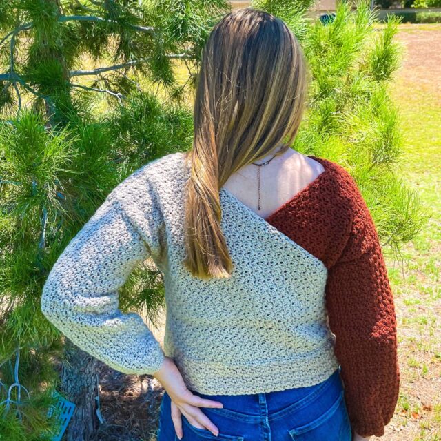Veruca Two Toned Sweater | Crochet Pattern PDF | Itchin' for some Stitchin'