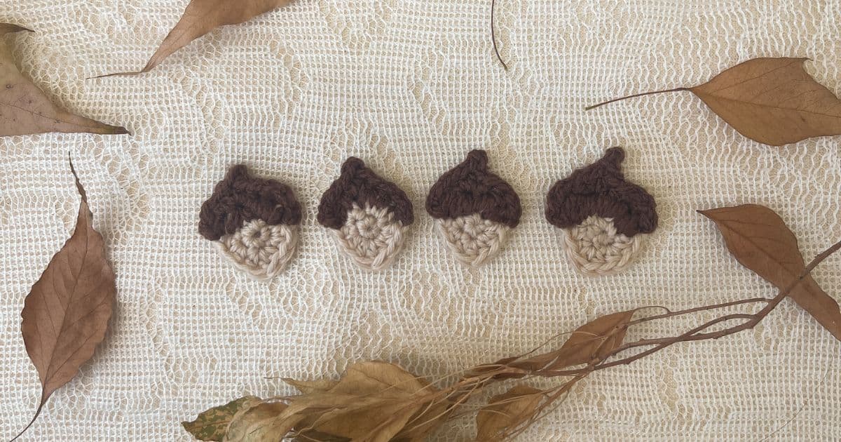 Acorn Crochet Appliqué Pattern PDF – Printable, Instant Download ...